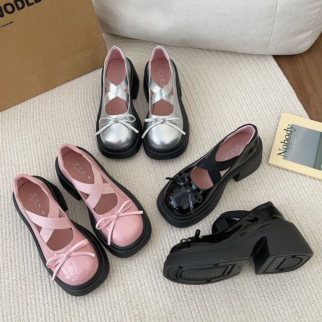Block-Heel Platform Mary Jane Shoes – SpreePicky