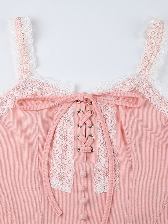 Sweet Pink Lace Camisole – SpreePicky