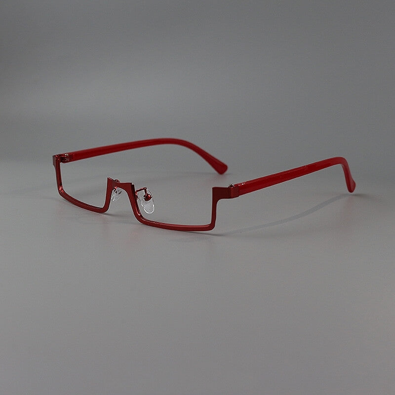 Cyber Punk Lensless Half Rim Glasses Frame – SpreePicky